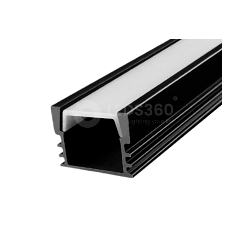 Perfil para LED Adosado negro